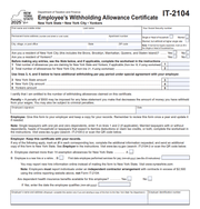 Guide to NY State Form IT-2104 (2026)