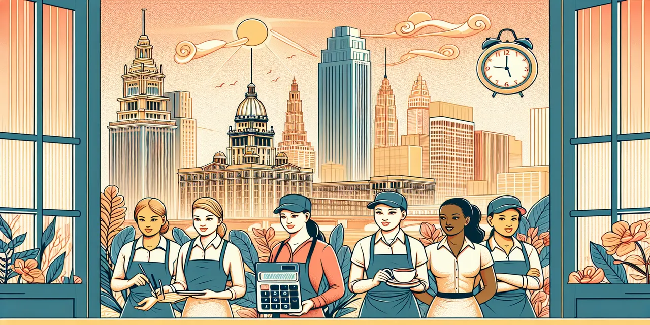Waitress Overtime Pay Calculation under Illinois Laws